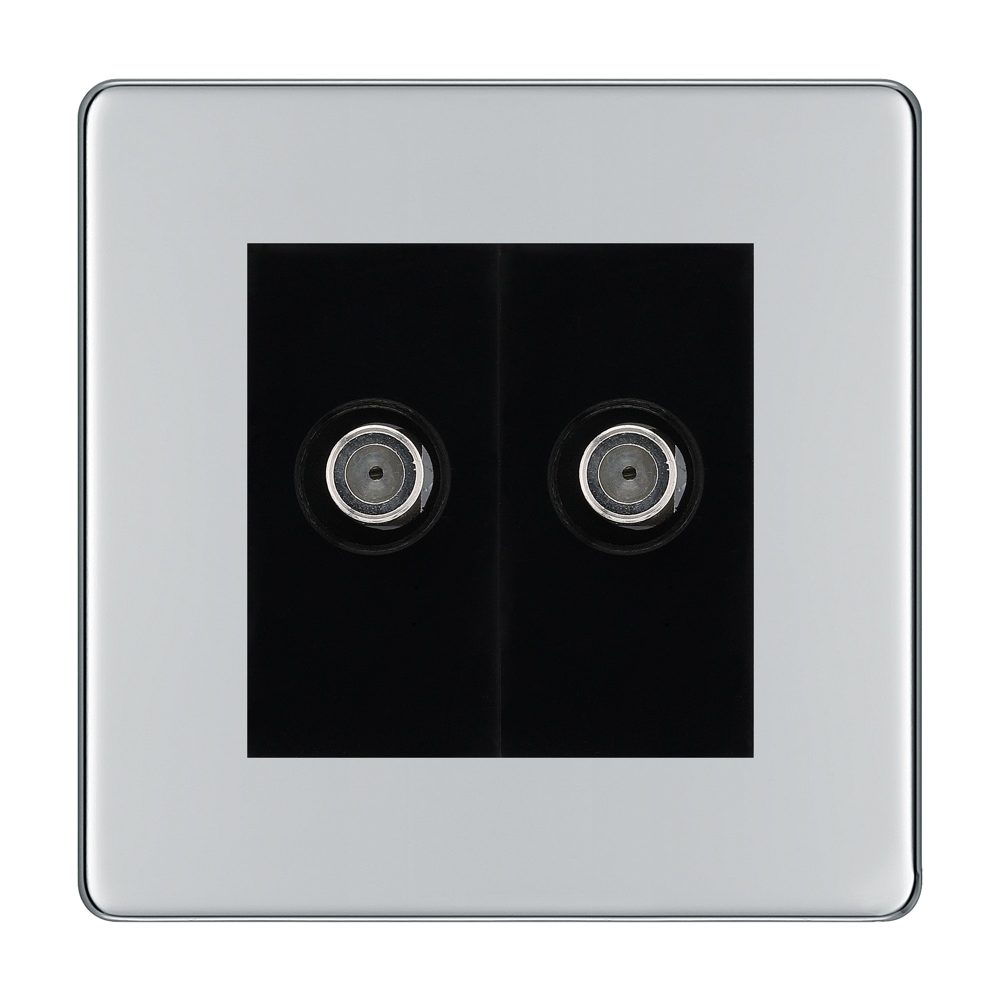 BG Screwless Polished Chrome Double Satellite Socket FPC6...