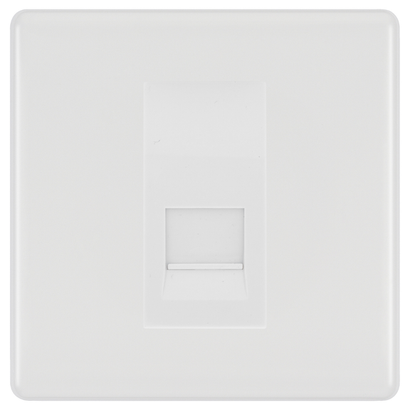 BG White Moulded Single Master Telephone Socket – White I...