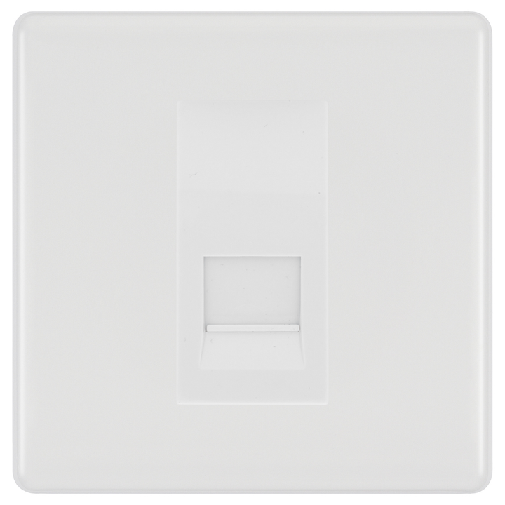 BG White Moulded Single Master Telephone Socket – White I...