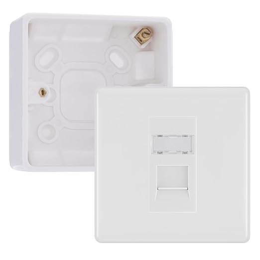 BG Nexus White RJ45 CAT6 Module with Single Faceplate, 1 ...