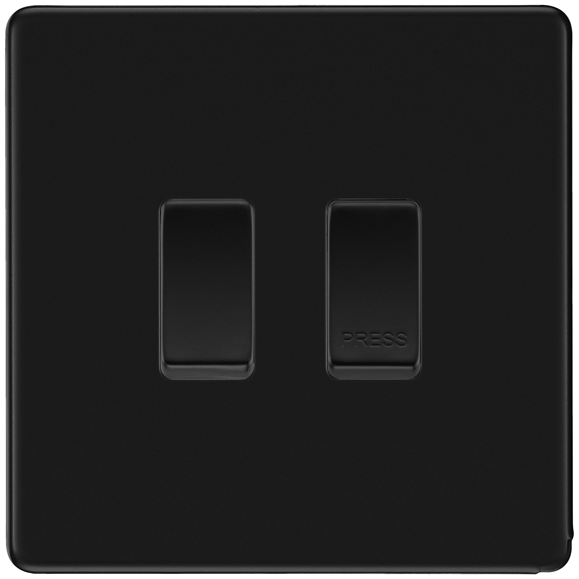 BG Screwless Matt Black 2G Grid Switch Kit – 20A 2-Way &a...