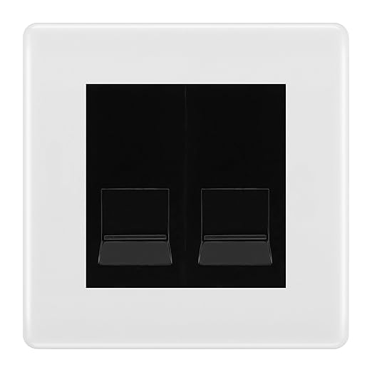 BG White Moulded Double IDC Secondary Telephone Socket
