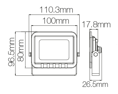 EMCO LSF10 LED Waterproof 10W Floodlight Slim Outdoor IP65 Garden Security Spot Light – Kent Traders
