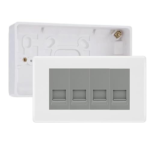 BG White Moulded 4 Gang RJ11 Telephone Socket Euro Module...