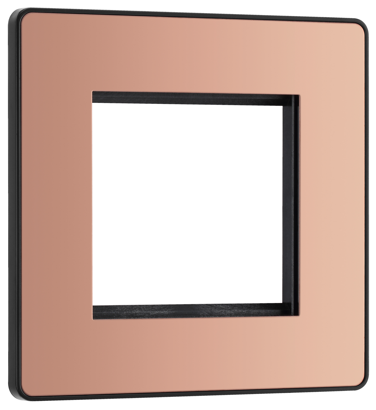 BG Evolve PCDCPEMS2B Polished Copper 2 Euro Module Front Plate - Black ...