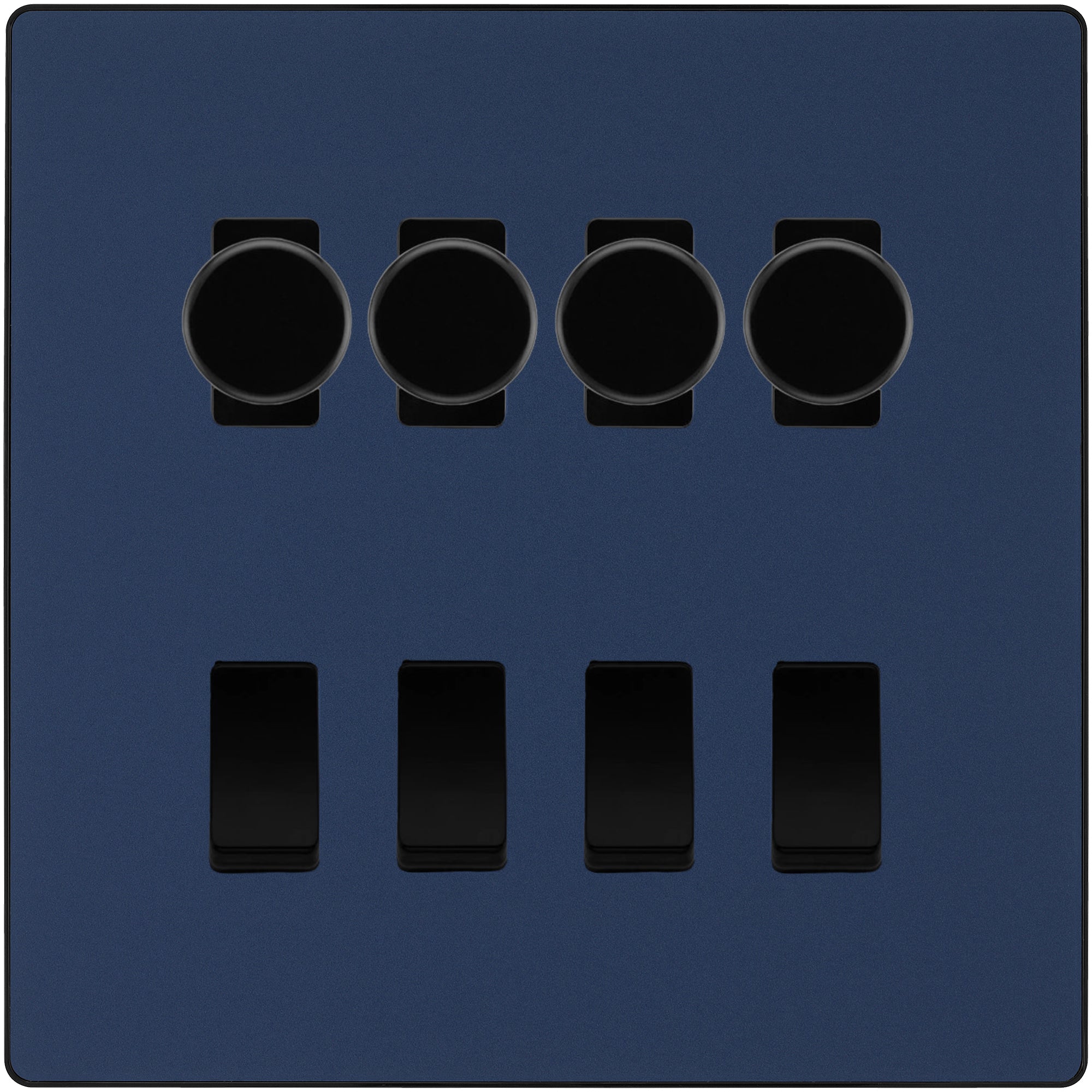 BG Evolve Matt Blue 8 Gang Switch 4x Trailing Edge LED Di...