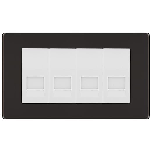 BG Screwless Black Nickel 4 Gang IDC Secondary Telephone ...