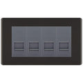 BG Screwless Black Nickel 4 Gang IDC Secondary Telephone ...