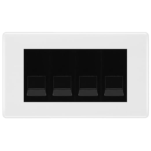 BG White Moulded 4 Gang IDC Secondary Telephone Socket