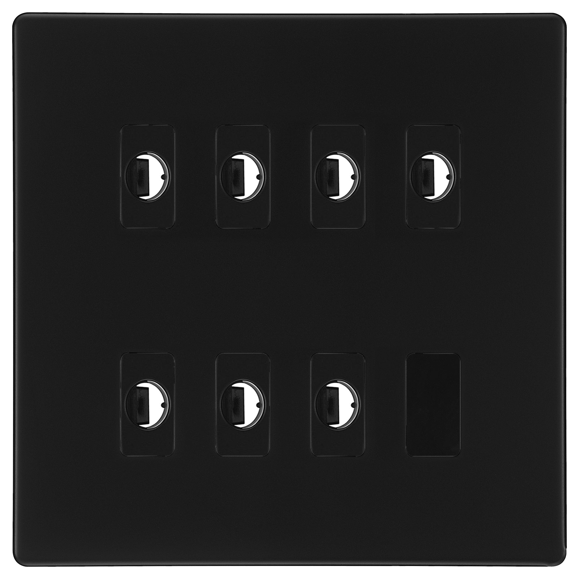 BG Nexus Screwless Matt Black 7 Gang Flex Outlet Socket – Kent Traders