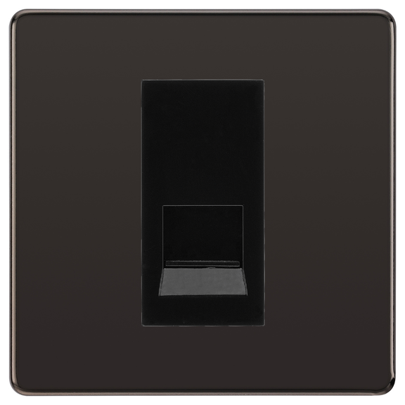 BG Screwless Black Nickel Single Master Telephone Socket ...