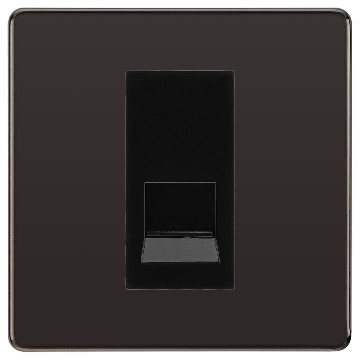 BG Screwless Black Nickel Single Master Telephone Socket ...