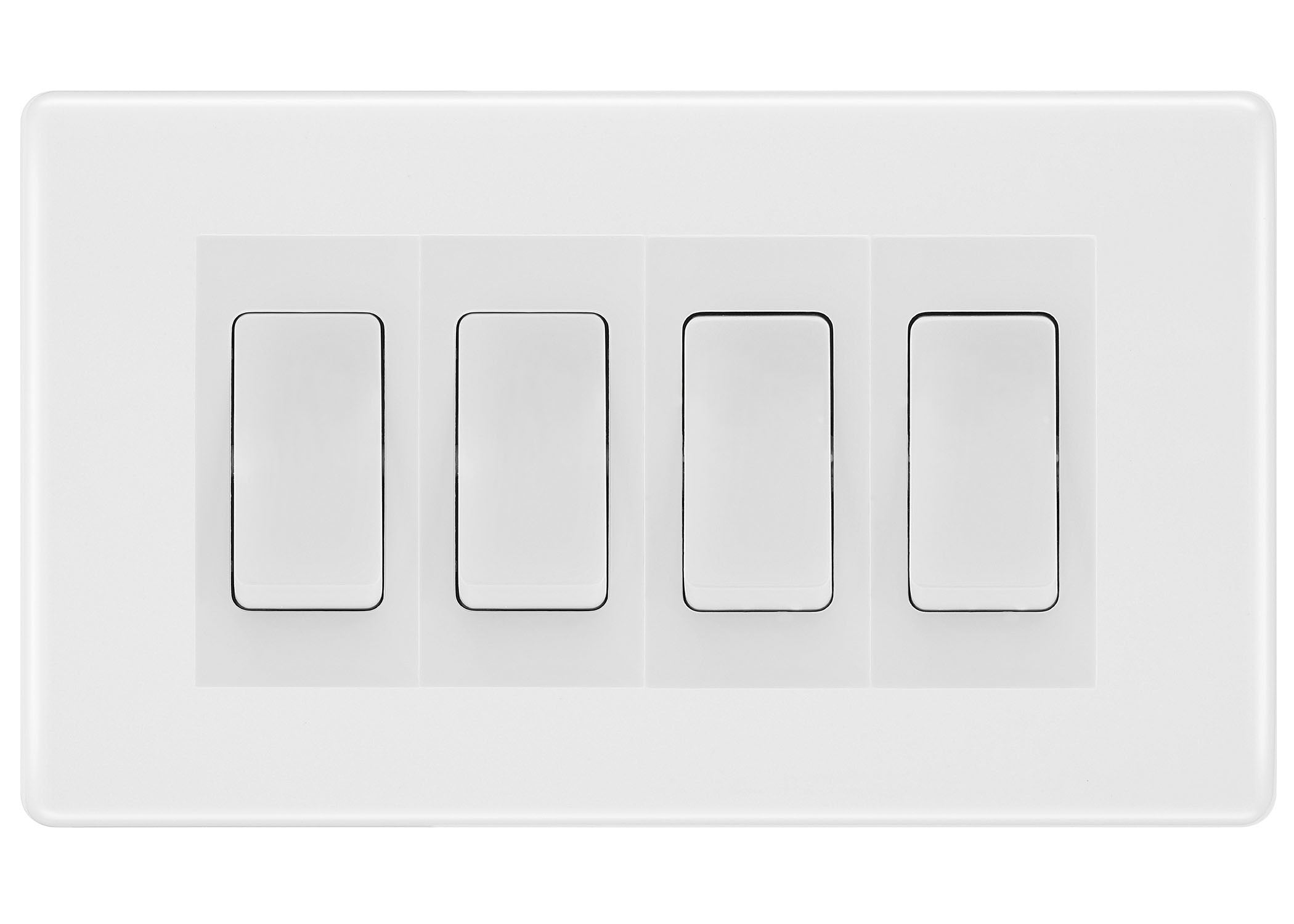 BG White Moulded 4 Gang Intermediate Light Switch Custom ...
