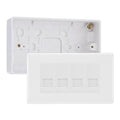 BG White Moulded 4 Gang RJ11 Telephone Socket Euro Module...