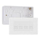 BG White Moulded 4 Gang RJ11 Telephone Socket Euro Module...