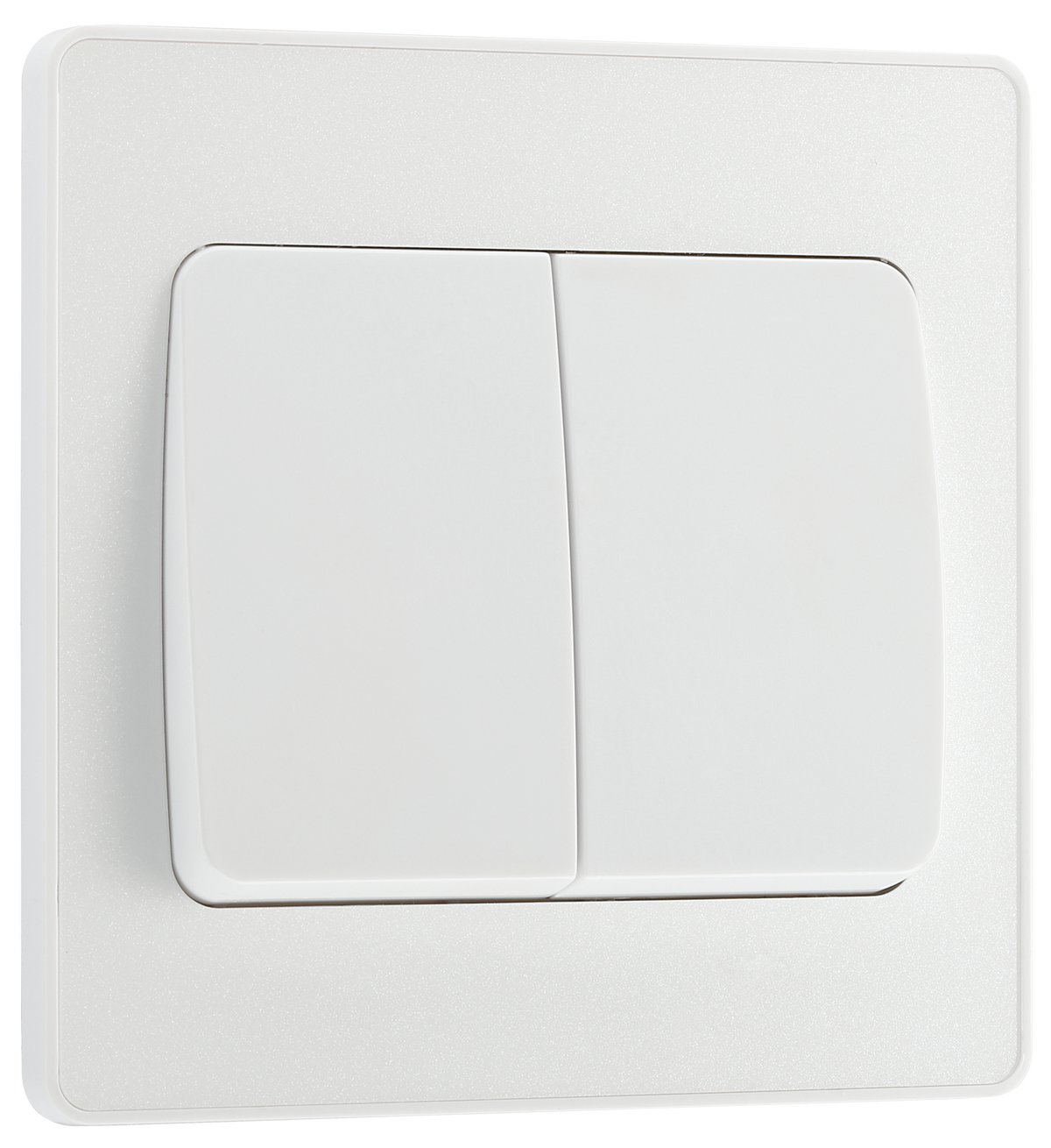 BG PCDCL42WW Pearlescent White Evolve 2 Gang 20A 16AX 2 Way Wide Rocker ...