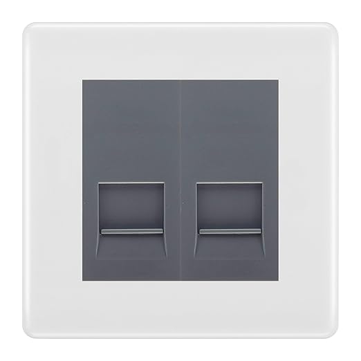 BG White Moulded Double IDC Secondary Telephone Socket
